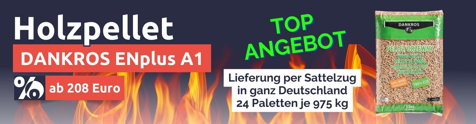 Holzpellet Dankros ENplus A1 mit Lieferung per Sattelzug | Pellet4future.de